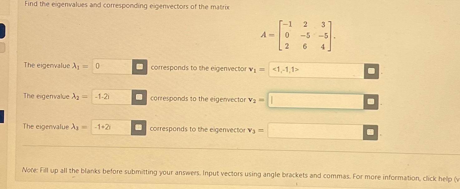 Solved Find the eigenvalues and corresponding eigenvectors | Chegg.com