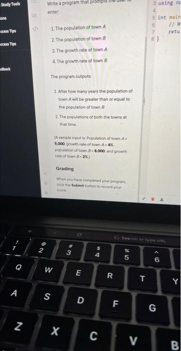 Solved Write a program that prompts the user to enter: 1. | Chegg.com