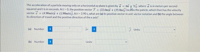 Solved The acceleration of a particle moving only on a | Chegg.com