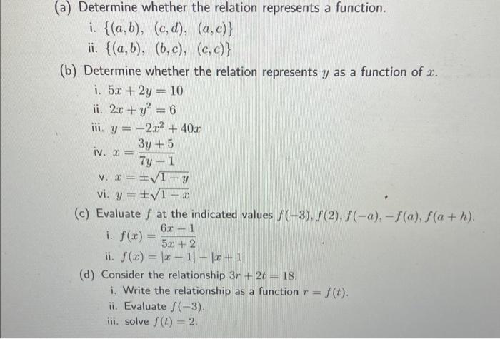 Solved (a) Determine whether the relation represents a | Chegg.com