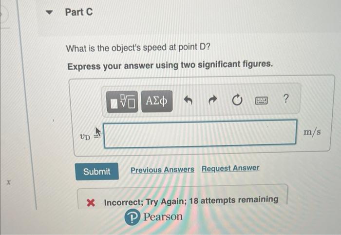 Solved An Object Moves Along The X Axis Subject To The