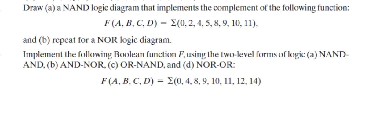 Solved F(A,B,C,D)=Σ(0,2,4,5,8,9,10,11), and (b) repeat for a | Chegg.com