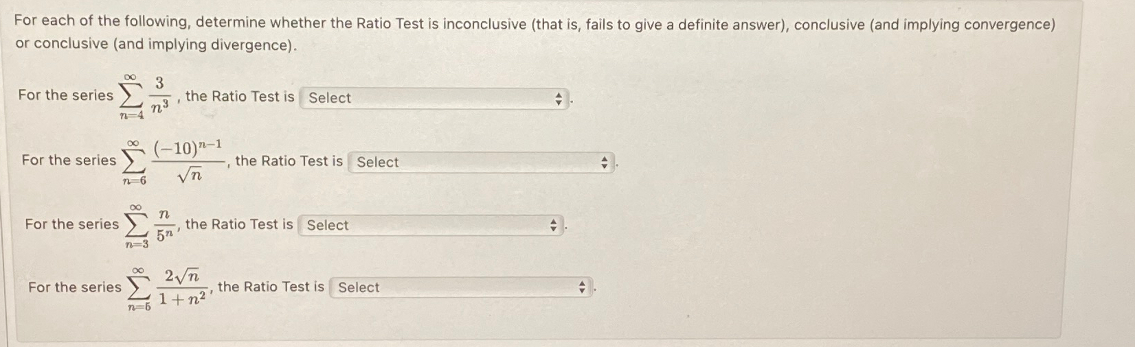 Solved For each of the following, determine whether the | Chegg.com