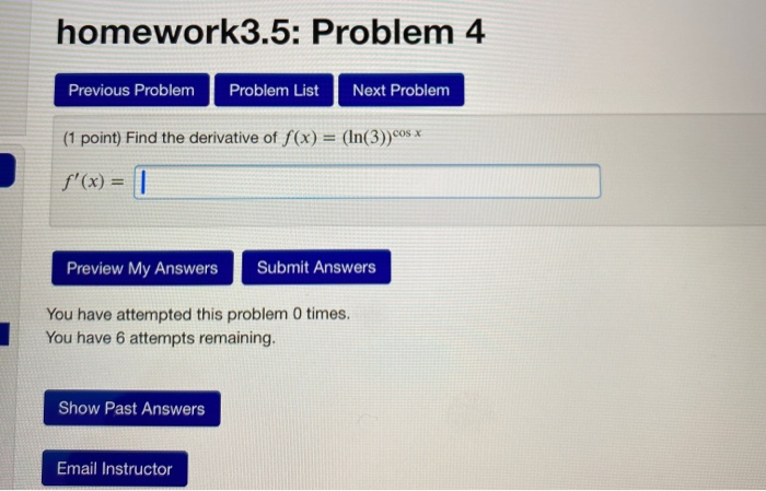Solved homework3.5: Problem 4 Previous Problem Problem List | Chegg.com