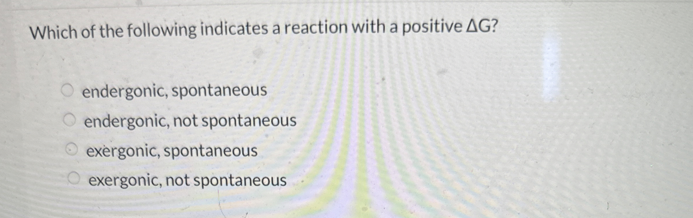 Solved Which of the following indicates a reaction with a | Chegg.com