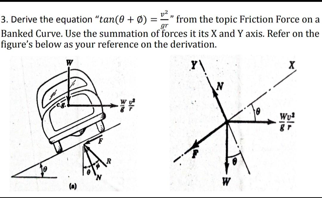Solved " = gr 3. Derive the equation "tan(0 + Ø) from the | Chegg.com