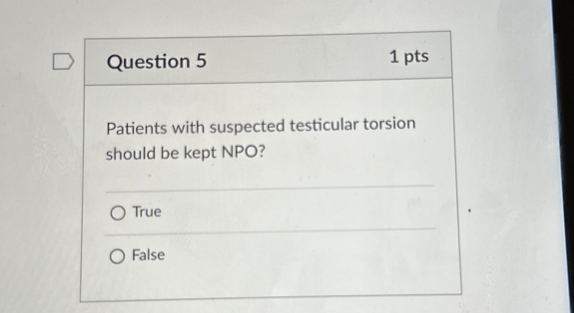 Solved Question 51 ﻿ptsPatients with suspected testicular | Chegg.com
