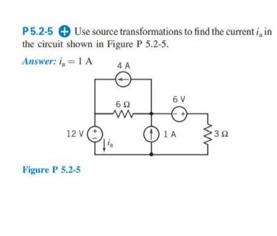 P 5.2-3 ⊕ Find vo using source transformations if | Chegg.com