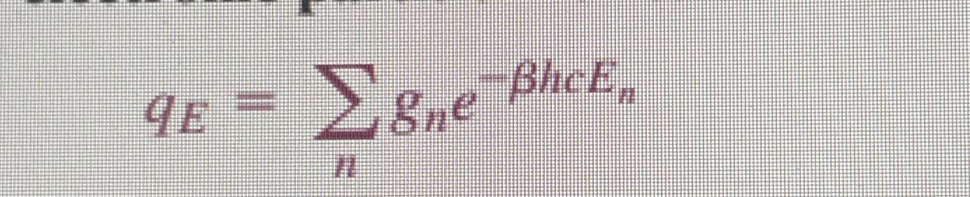 Solved What is the electronic partition function for atomic | Chegg.com