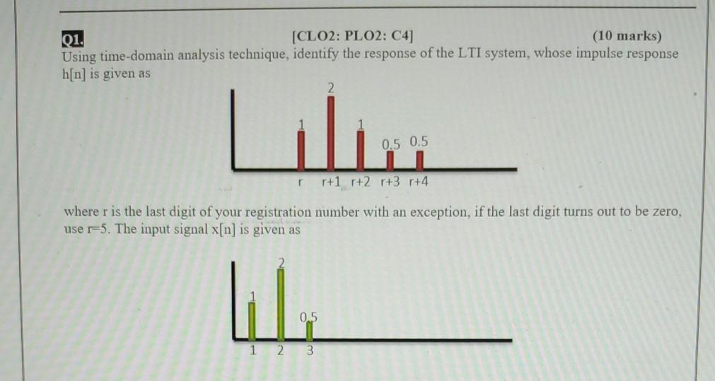 Solved Q1. [CLO2: PLO2: C4] (10 marks) Using time-domain | Chegg.com