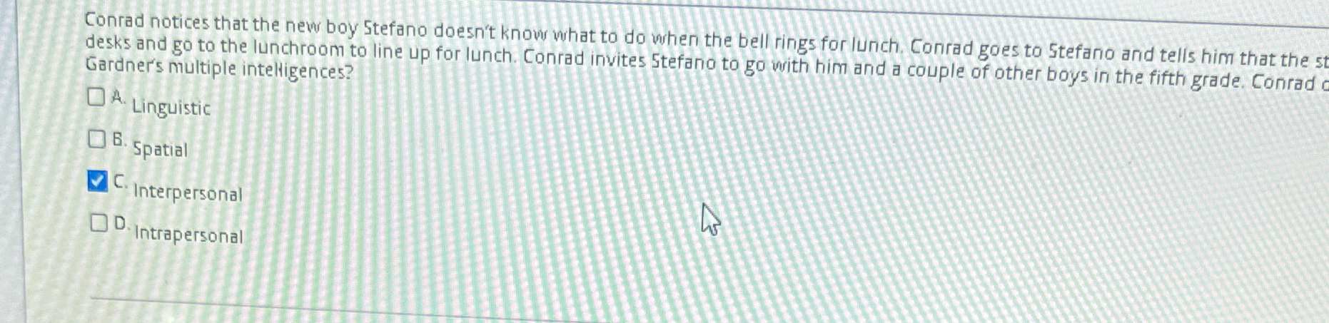 Solved Conrad notices that the new boy Stefano doesn't know | Chegg.com