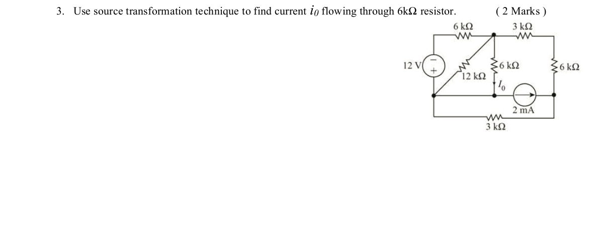 Solved Use source transformation technique to find current | Chegg.com