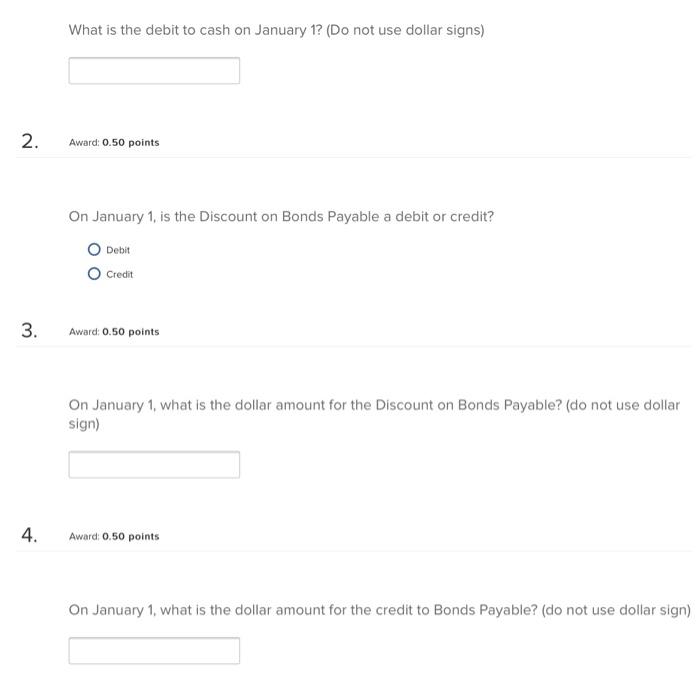 What is the debit to cash on January 1? (Do not use | Chegg.com