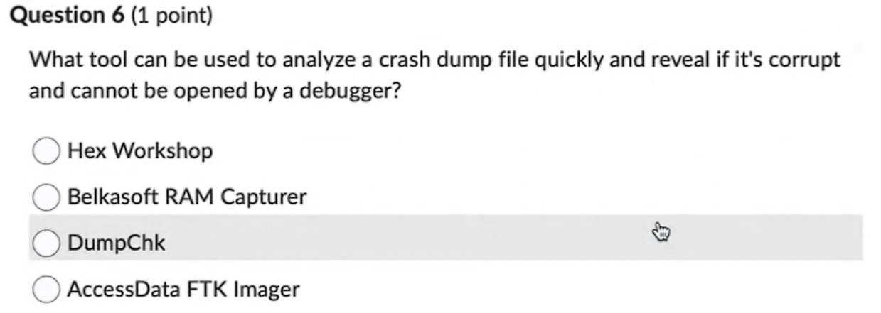 Solved Question 6 (1 ﻿point)What tool can be used to analyze | Chegg.com