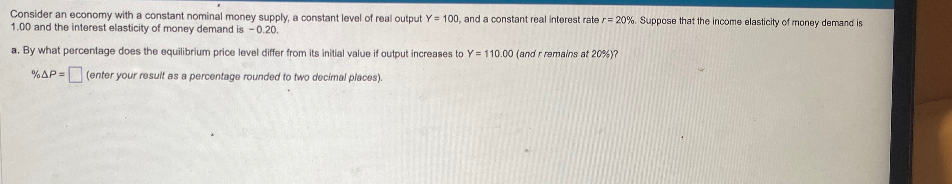 Solved Consider an economy with a constant nominal money | Chegg.com