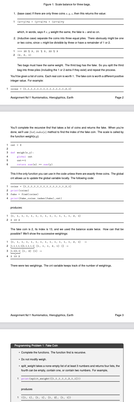 Solved Figure 1: Scale balance for three bags.(base case) | Chegg.com