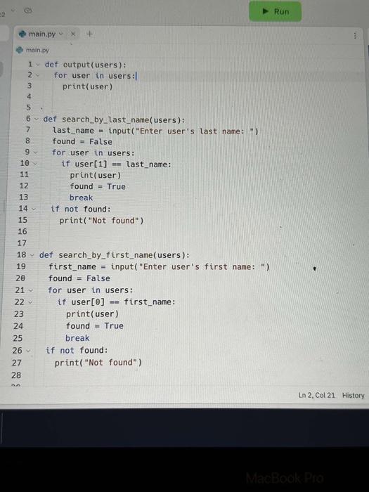Solved Objective: Develop an admin tool for username and | Chegg.com