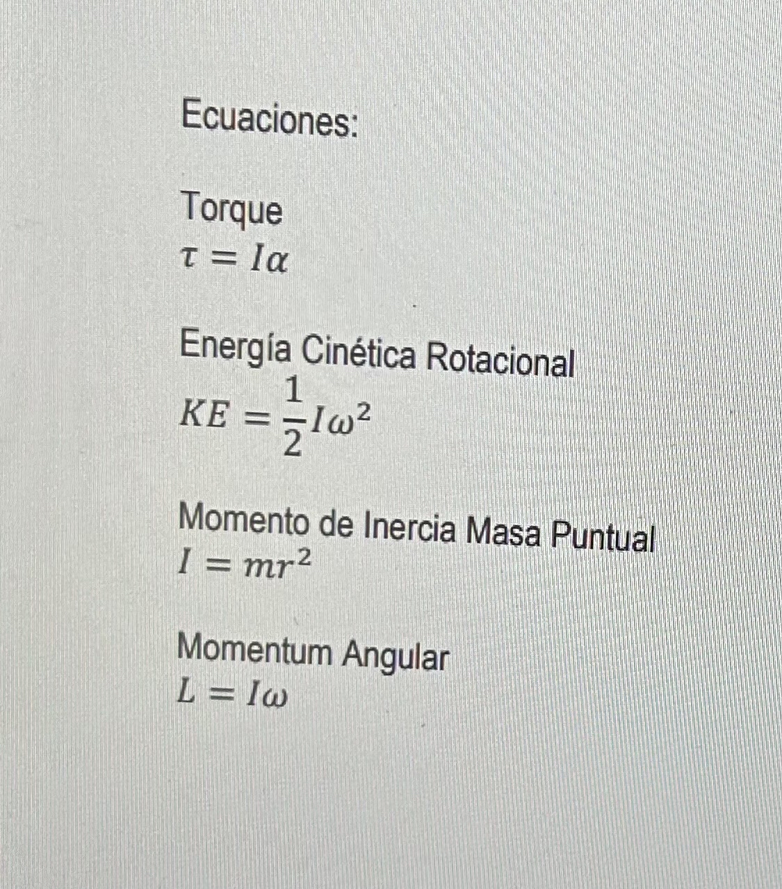 Solved El momento de inercia de un disco sólido es I | Chegg.com