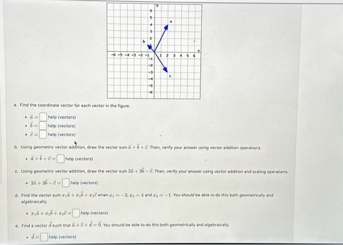 a. Find the coordinate vector for each vector in the | Chegg.com