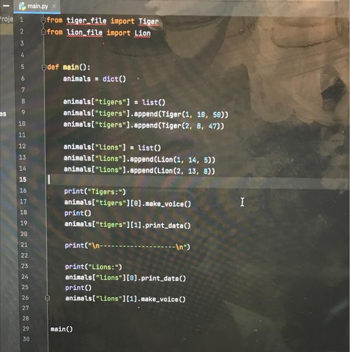 Solved Create the following 3 classes in separate files: a. | Chegg.com