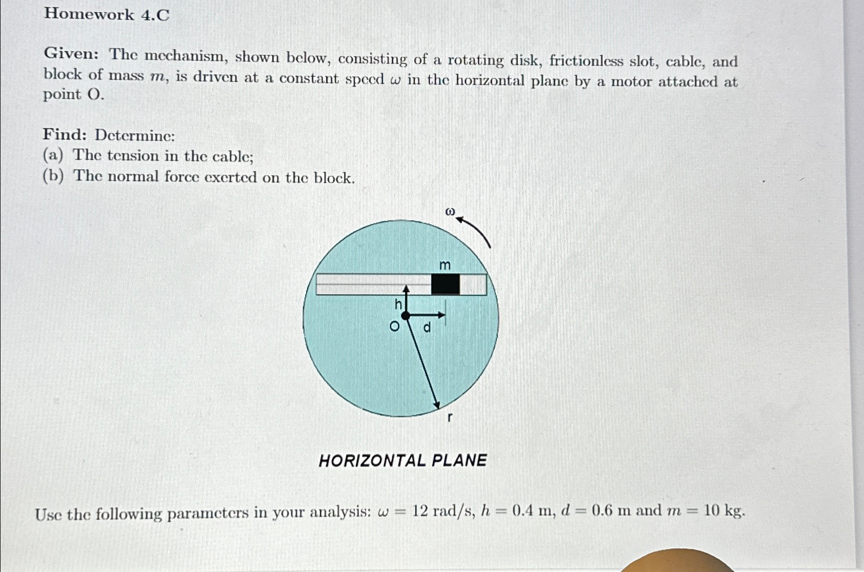 Solved Homework 4.CGiven: The mechanism, shown below, | Chegg.com