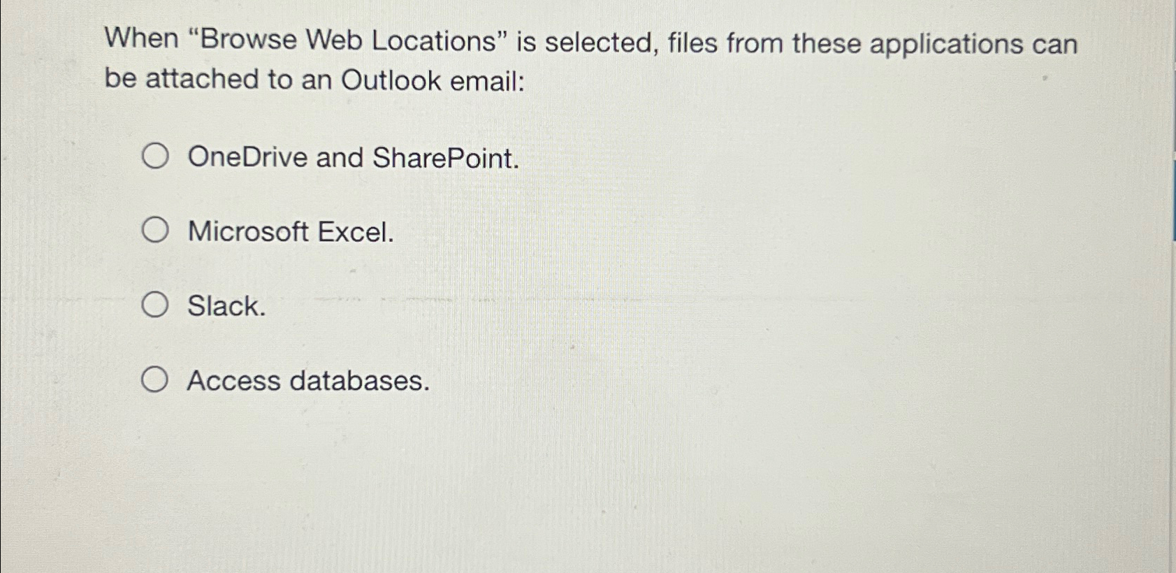 Solved When "Browse Web Locations" is selected, files from | Chegg.com