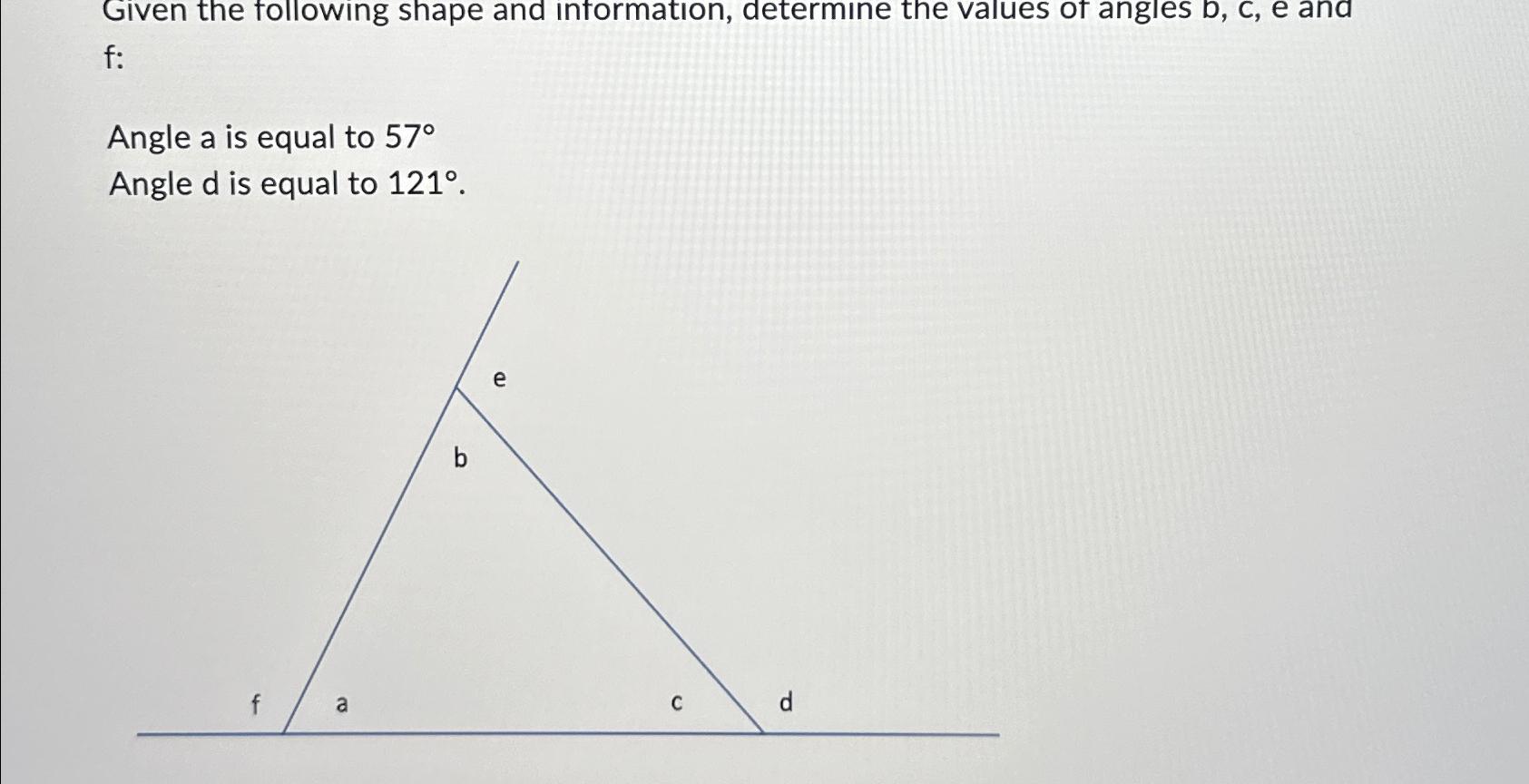 Solved Given The Following Shape And Information Determine