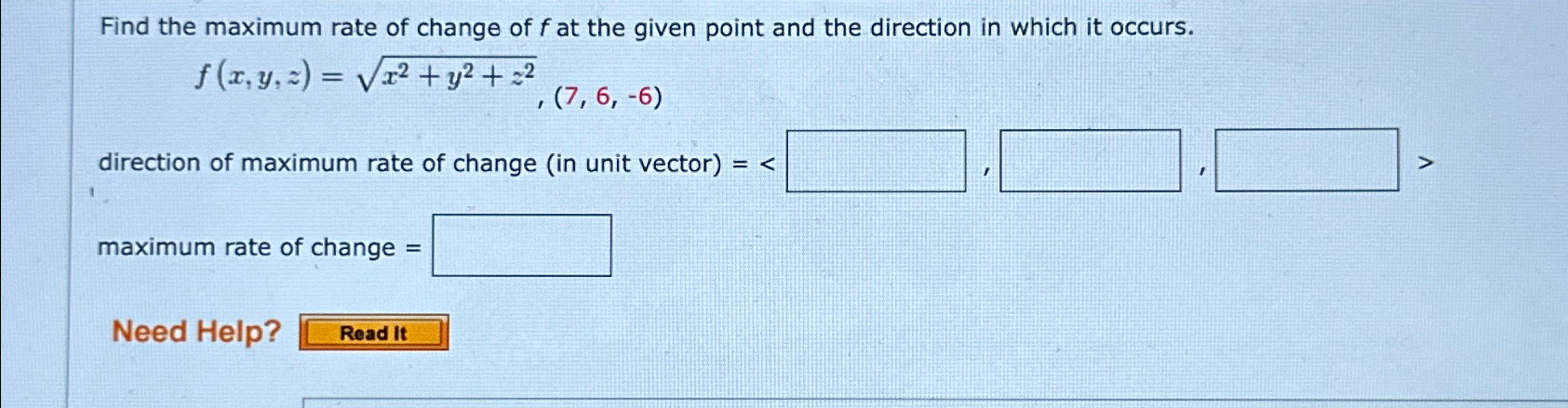 Solved Find the maximum rate of change of f ﻿at the given | Chegg.com