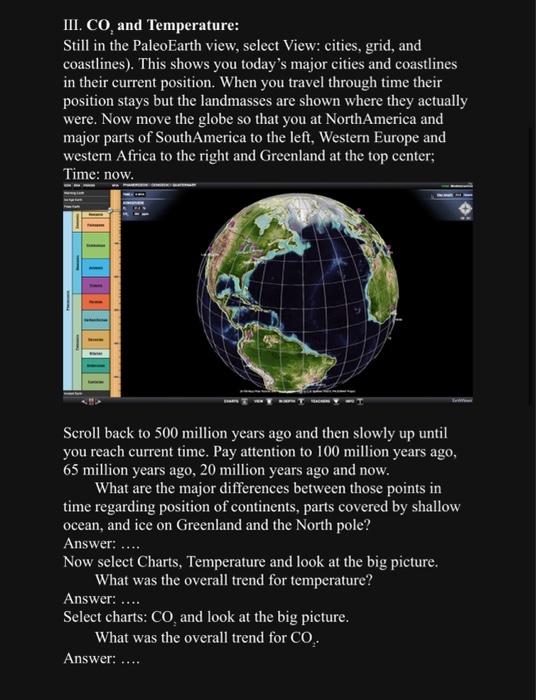 Solved EarthViewer Worksheet I. GEOLOGICAL TIME; EONS and | Chegg.com