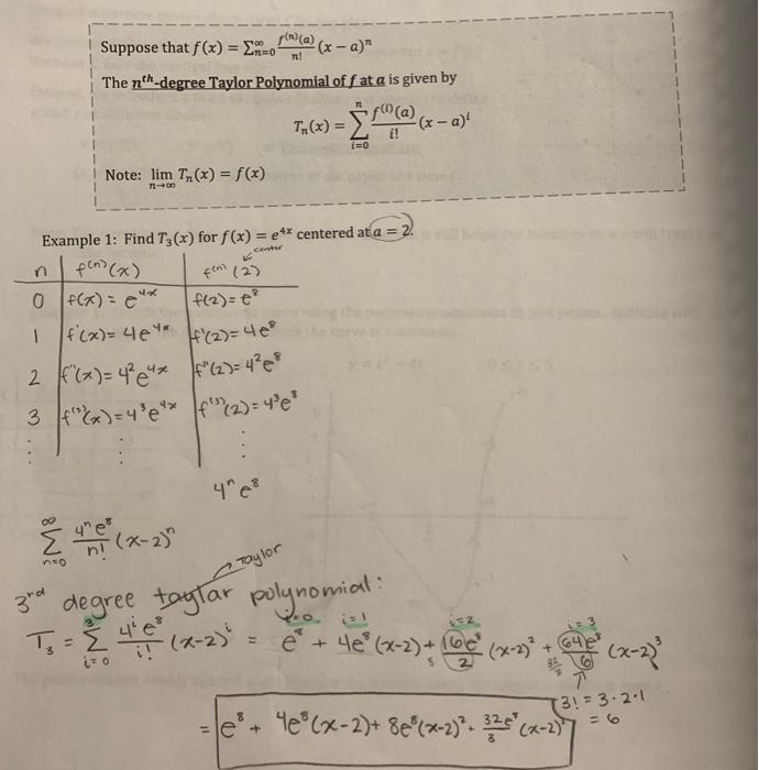 Solved 3,4,5,6,7, and 8 Find the Taylor polynomial T3(x) for | Chegg.com