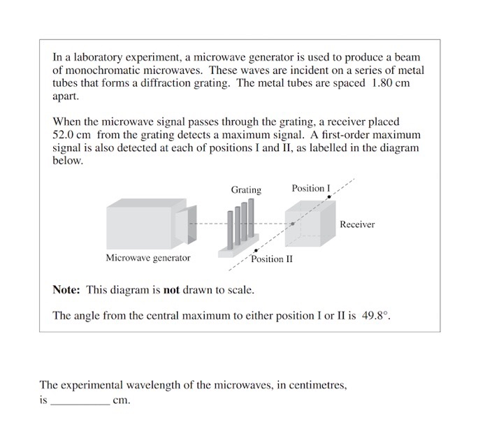 Solved In a laboratory experiment, a microwave generator is | Chegg.com