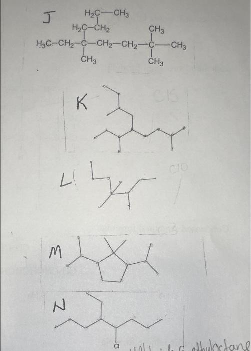 Solved J H₂ C CH₃ H2C-CH2 CH3 HyC-CH2-C-CH2-CH2-C-CH3 . 1 | Chegg.com