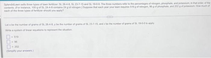 Solved each of the three types of fertilizer should you | Chegg.com