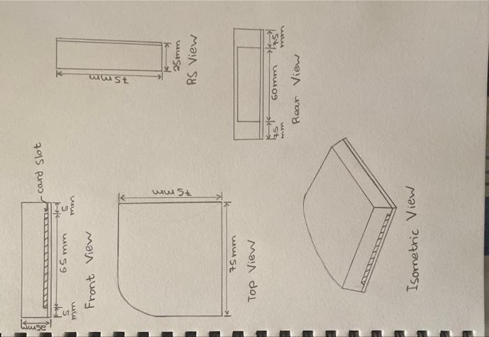 Solved Draw the following part in solidworks with the | Chegg.com