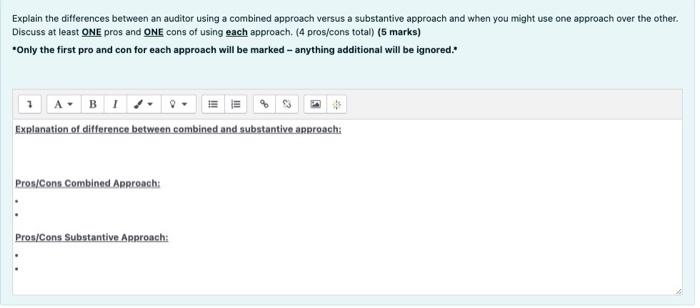 Solved Explain the differences between an auditor using a | Chegg.com