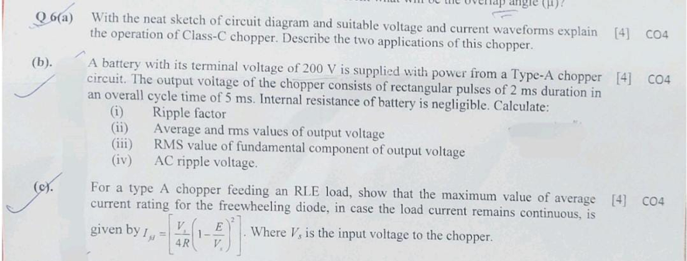 Solved Q 6(a) ﻿With the neat sketch of circuit diagram and | Chegg.com
