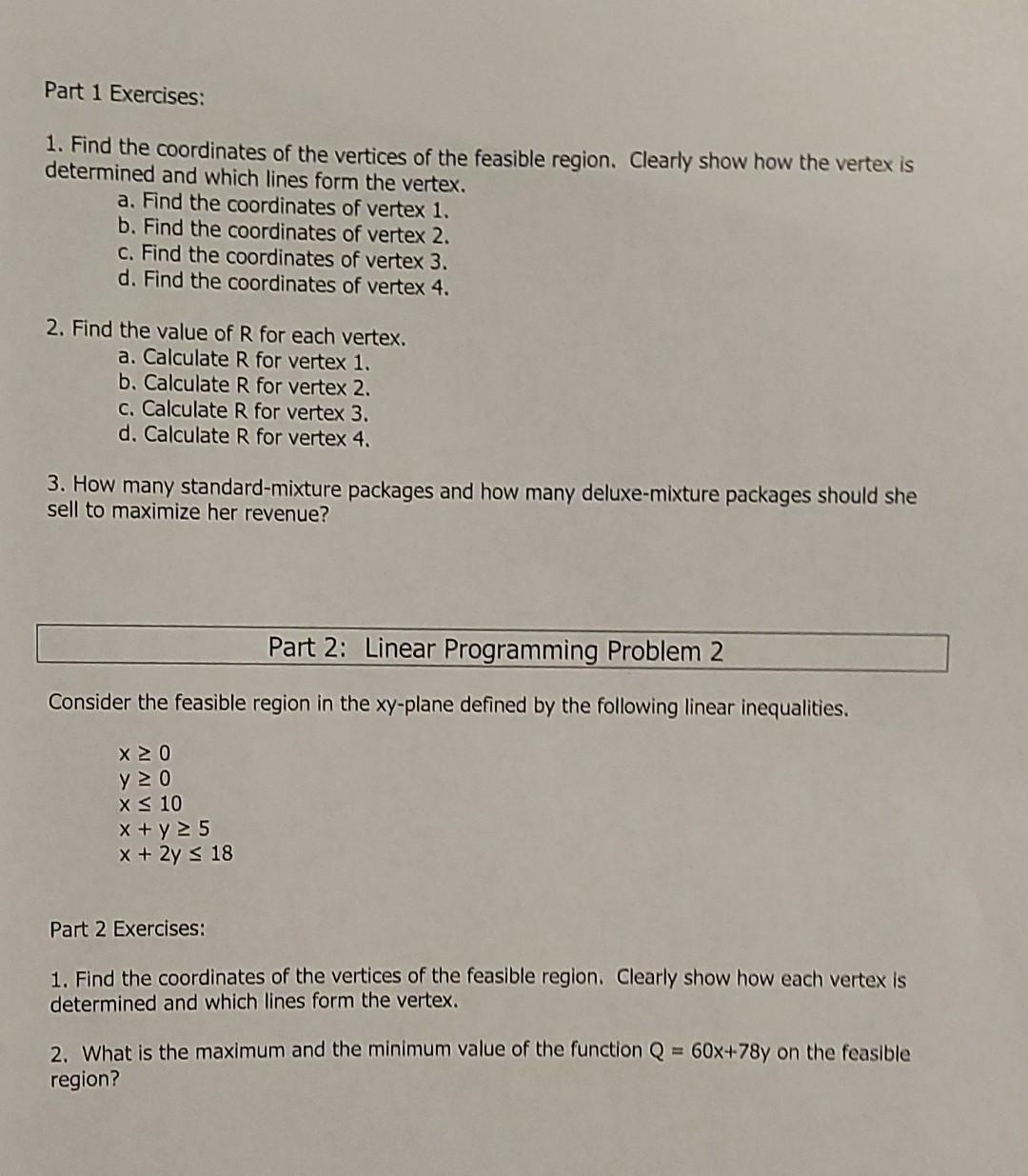 Solved Part 1 Linear Programming Problem 1 A Confectioner