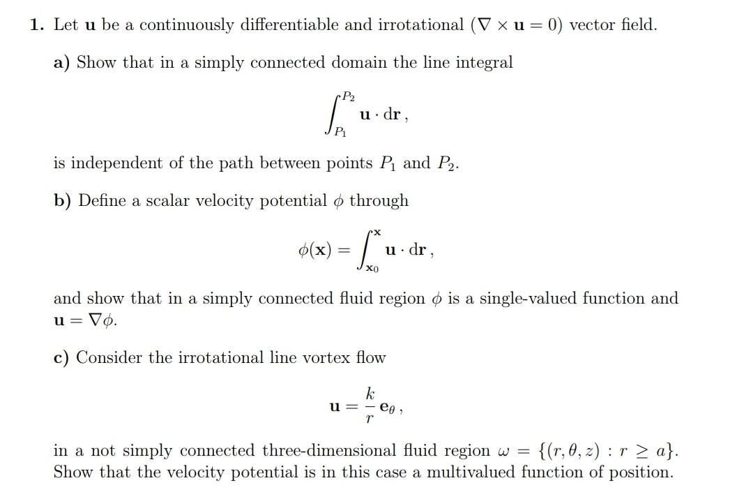 Solved Let u be a continuously differentiable and | Chegg.com