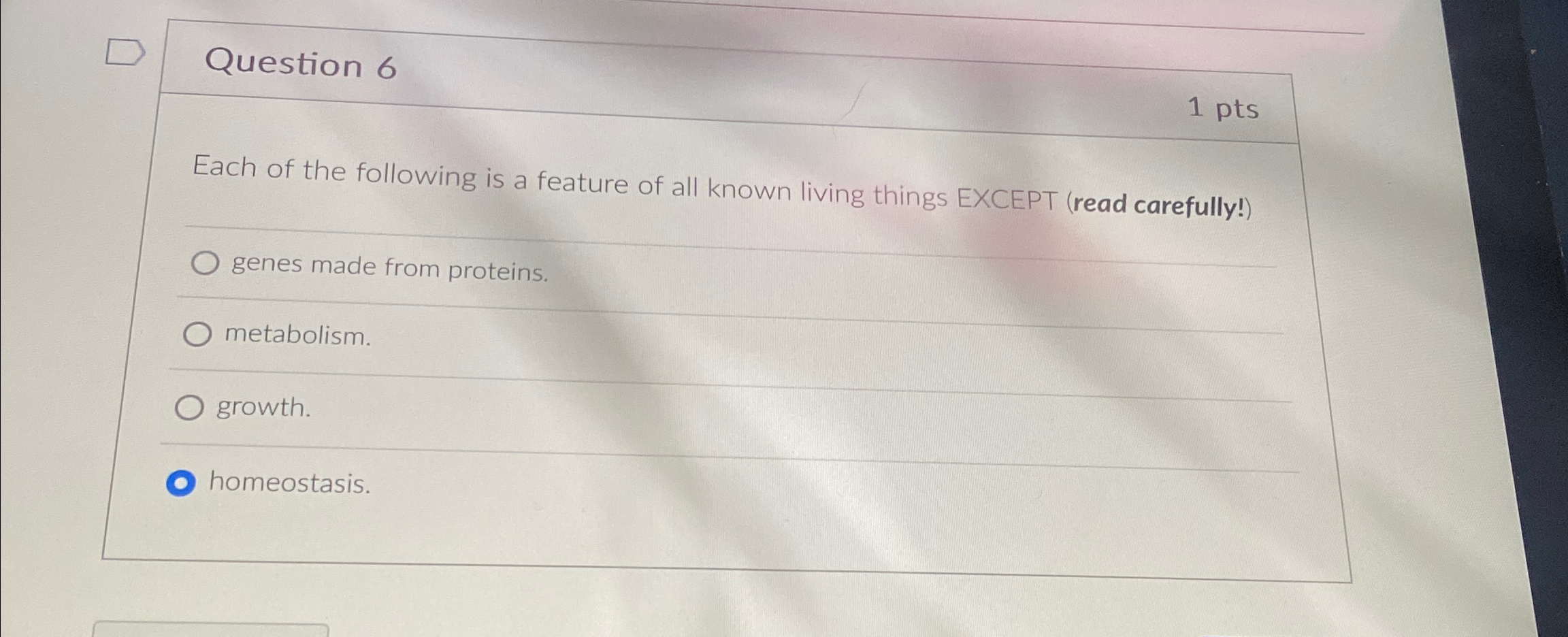Solved Question 61 ﻿ptsEach of the following is a feature of | Chegg.com