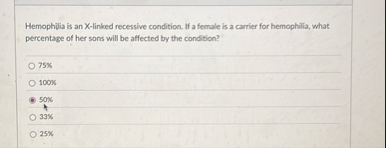Solved Hemophijis is an X-linked recessive condition. If a | Chegg.com