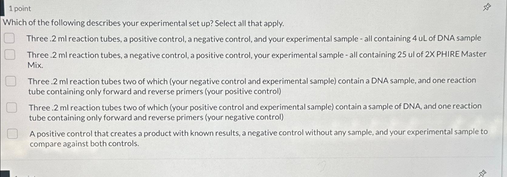 Solved 1 ﻿pointWhich of the following describes your | Chegg.com