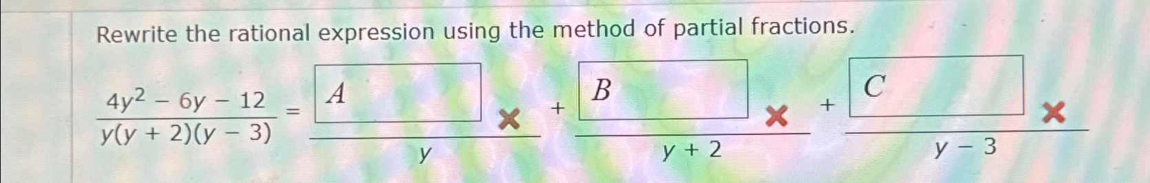 Solved Rewrite the rational expression using the method of | Chegg.com