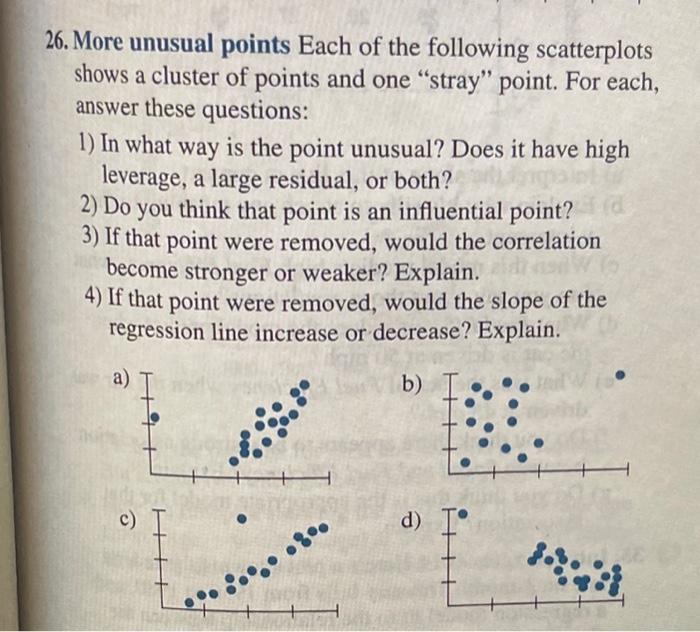 Solved 26. More unusual points Each of the following | Chegg.com