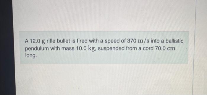 Solved A) compute the initial kinetic energy of the bullet. | Chegg.com