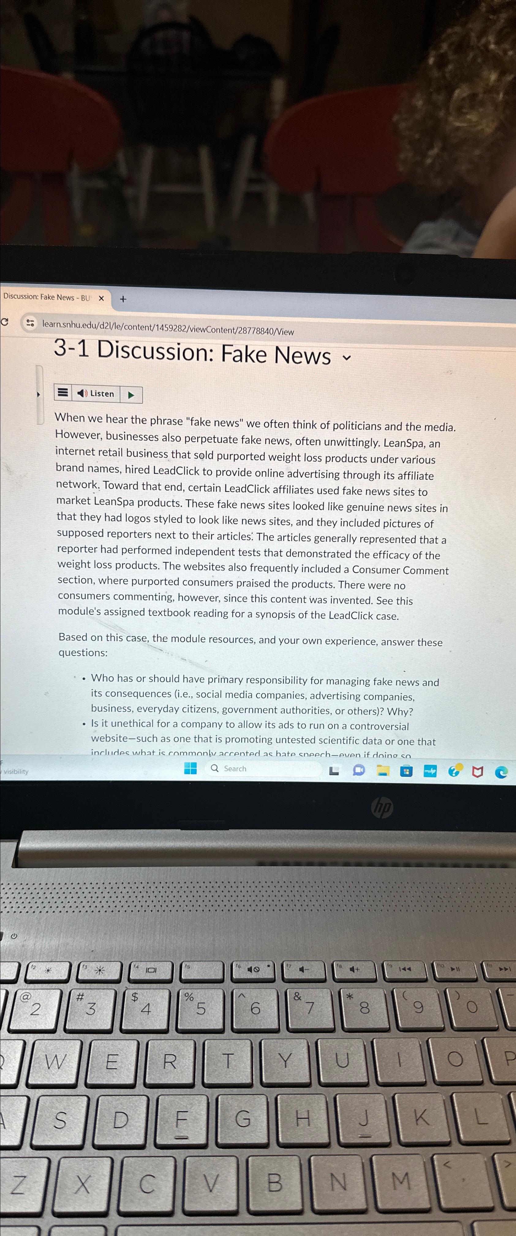 Solved Discussion: Fake News - | Chegg.com