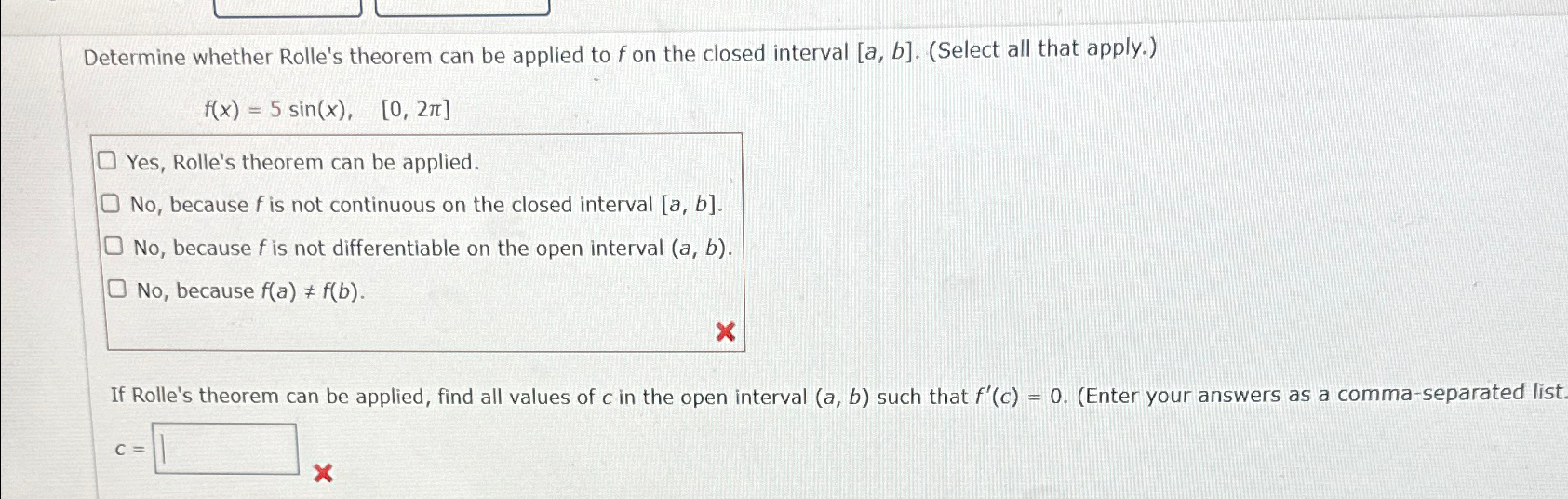 Solved Determine whether Rolle's theorem can be applied to f | Chegg.com