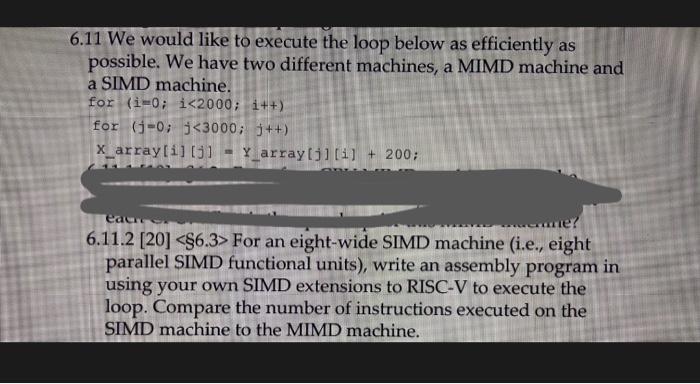 Solved 6.11 We would like to execute the loop below as | Chegg.com