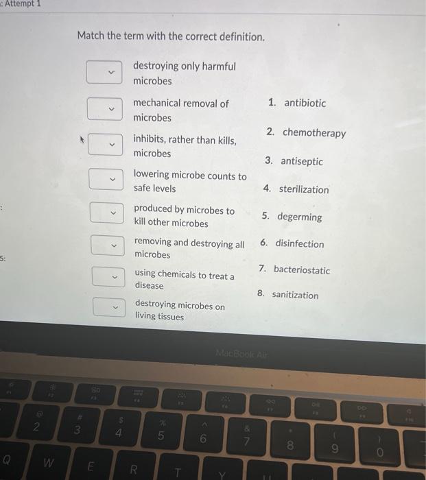 Match the term with the correct definition. | Chegg.com