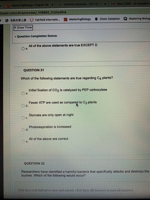 Solved * MasteringBiology: Chapter 48 X Fairfield University | Chegg.com