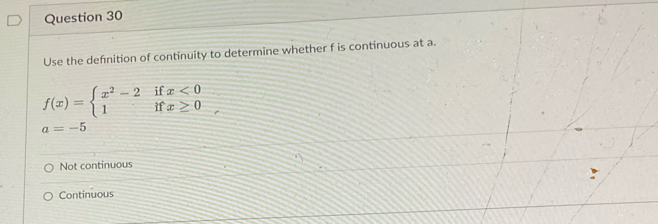 Solved Question 30Use the definition of continuity to | Chegg.com